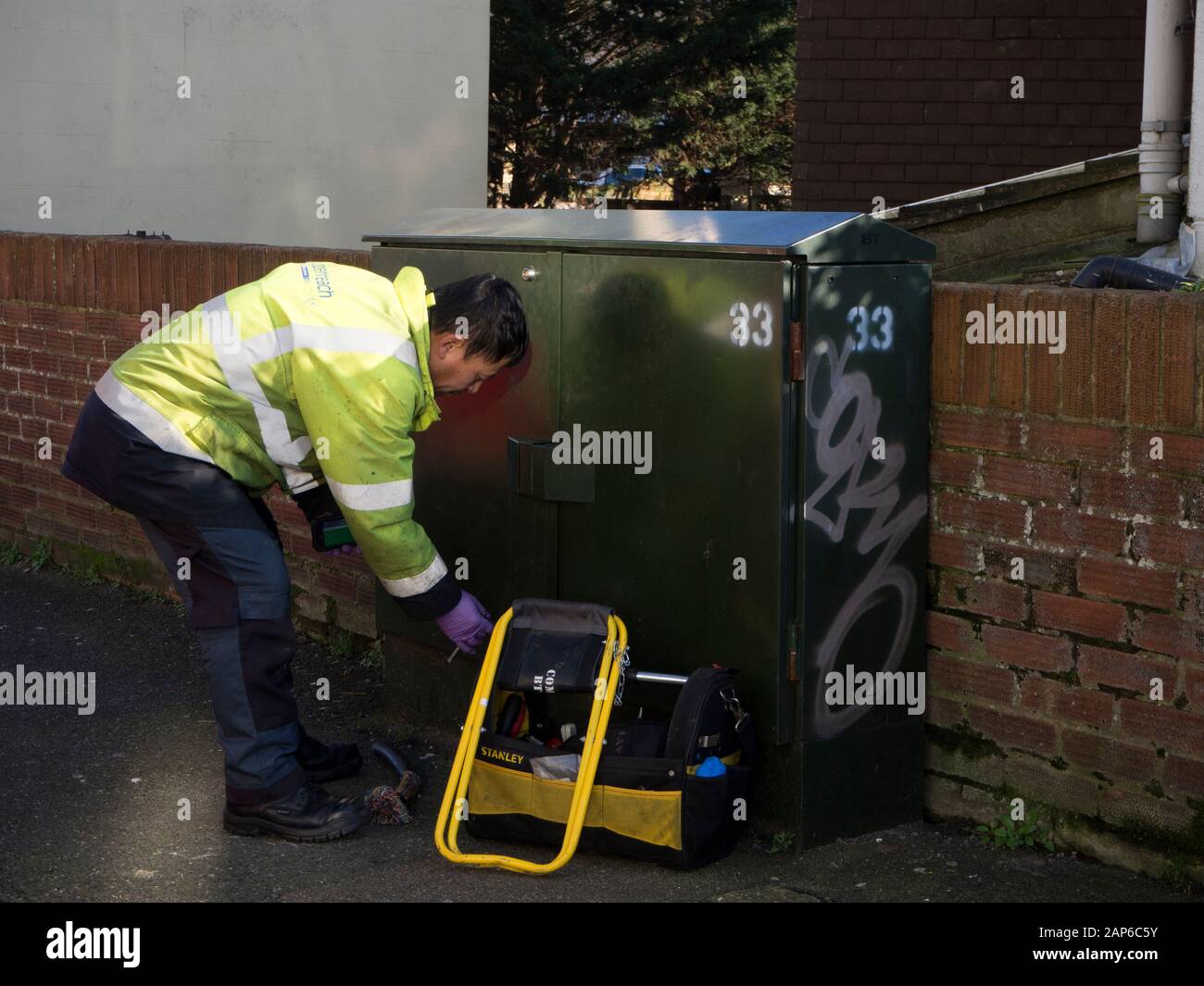 Bt telephone junction box hi-res stock photography and images - Alamy