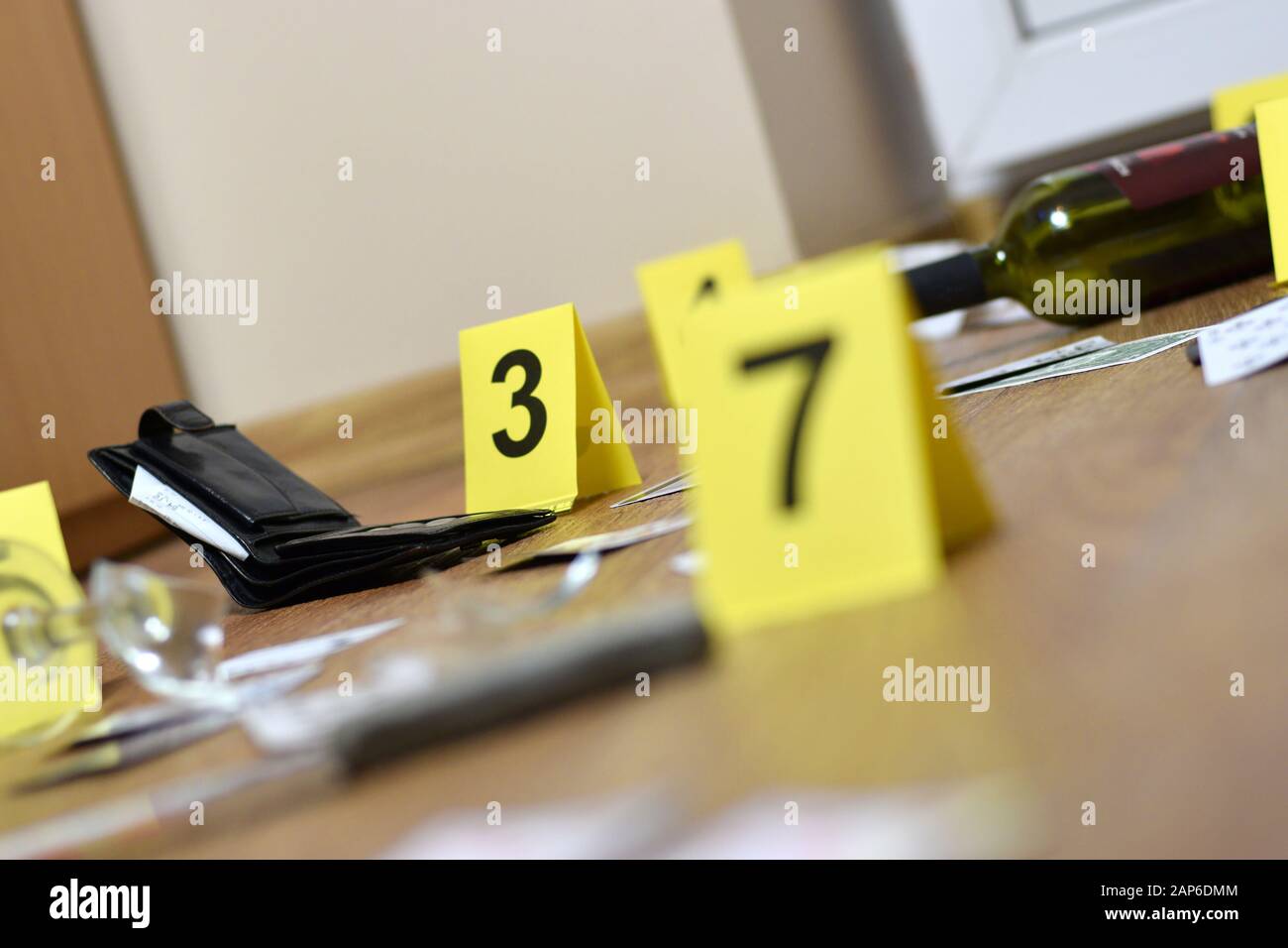 Crime scene investigation - numbering of evidences after the murder in ...