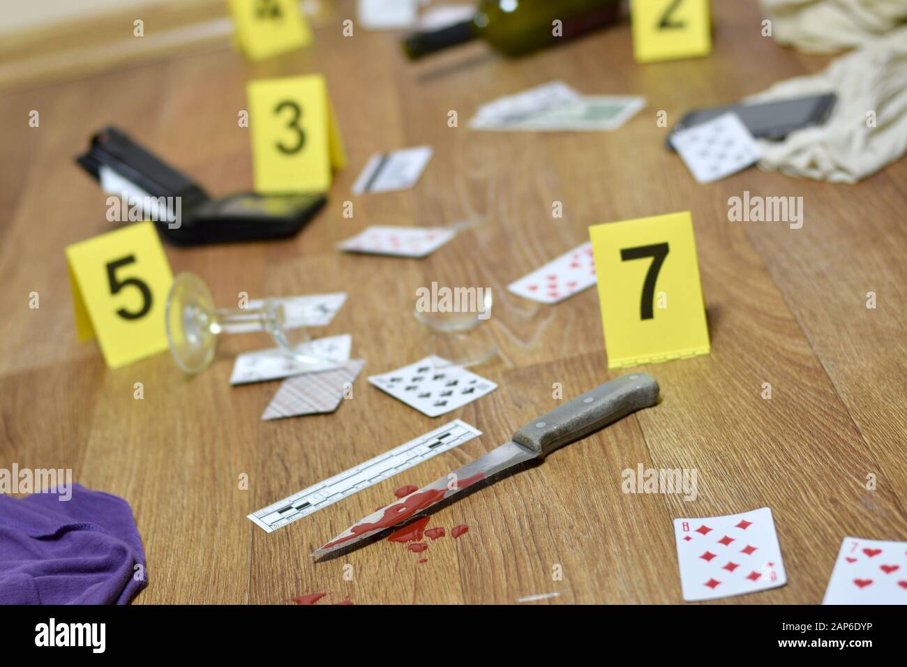 Crime scene investigation - numbering of evidences after the murder in ...
