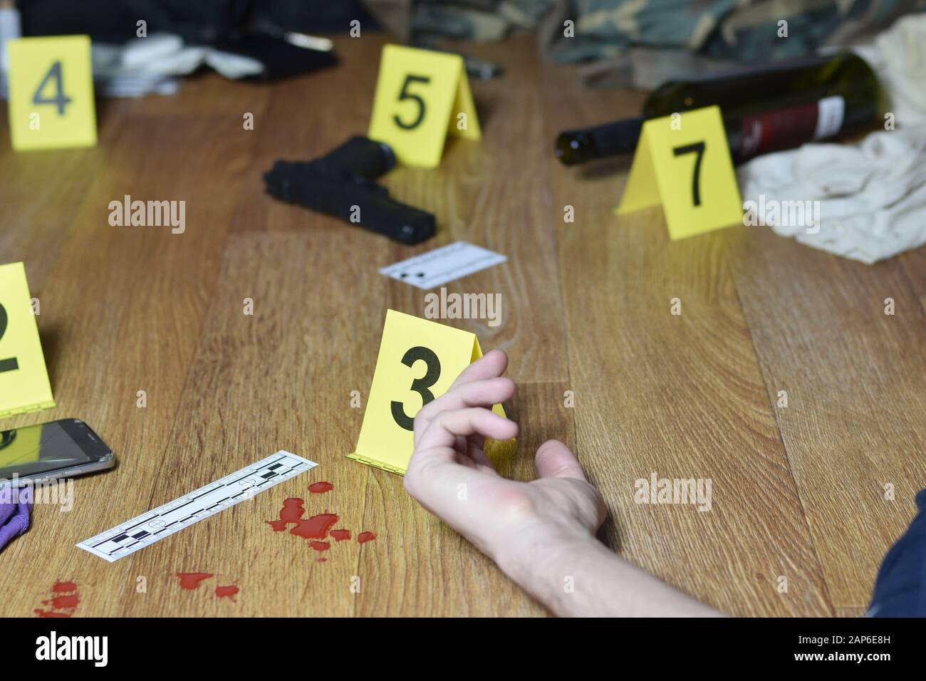 Crime scene ruler hi-res stock photography and images - Alamy