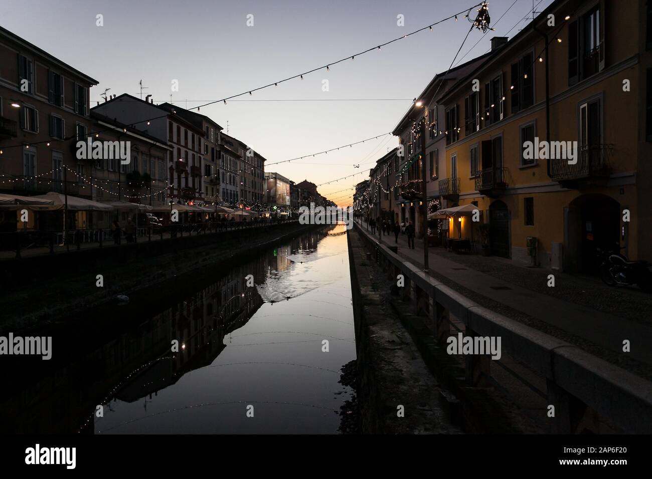 Navigli canal in Milano Stock Photo - Alamy