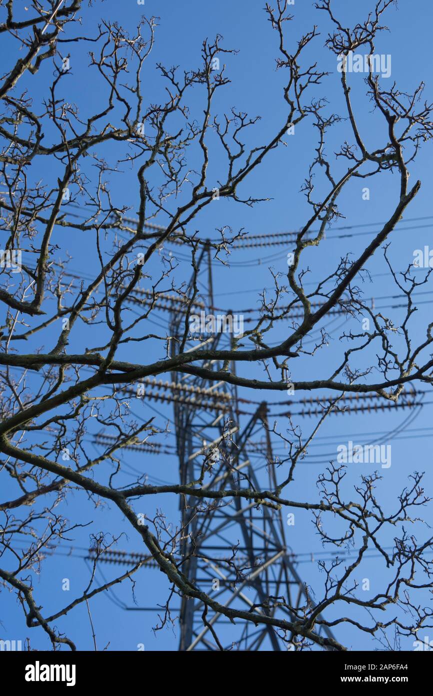 Electricity pylons in Birmingham, England,UK Stock Photo - Alamy