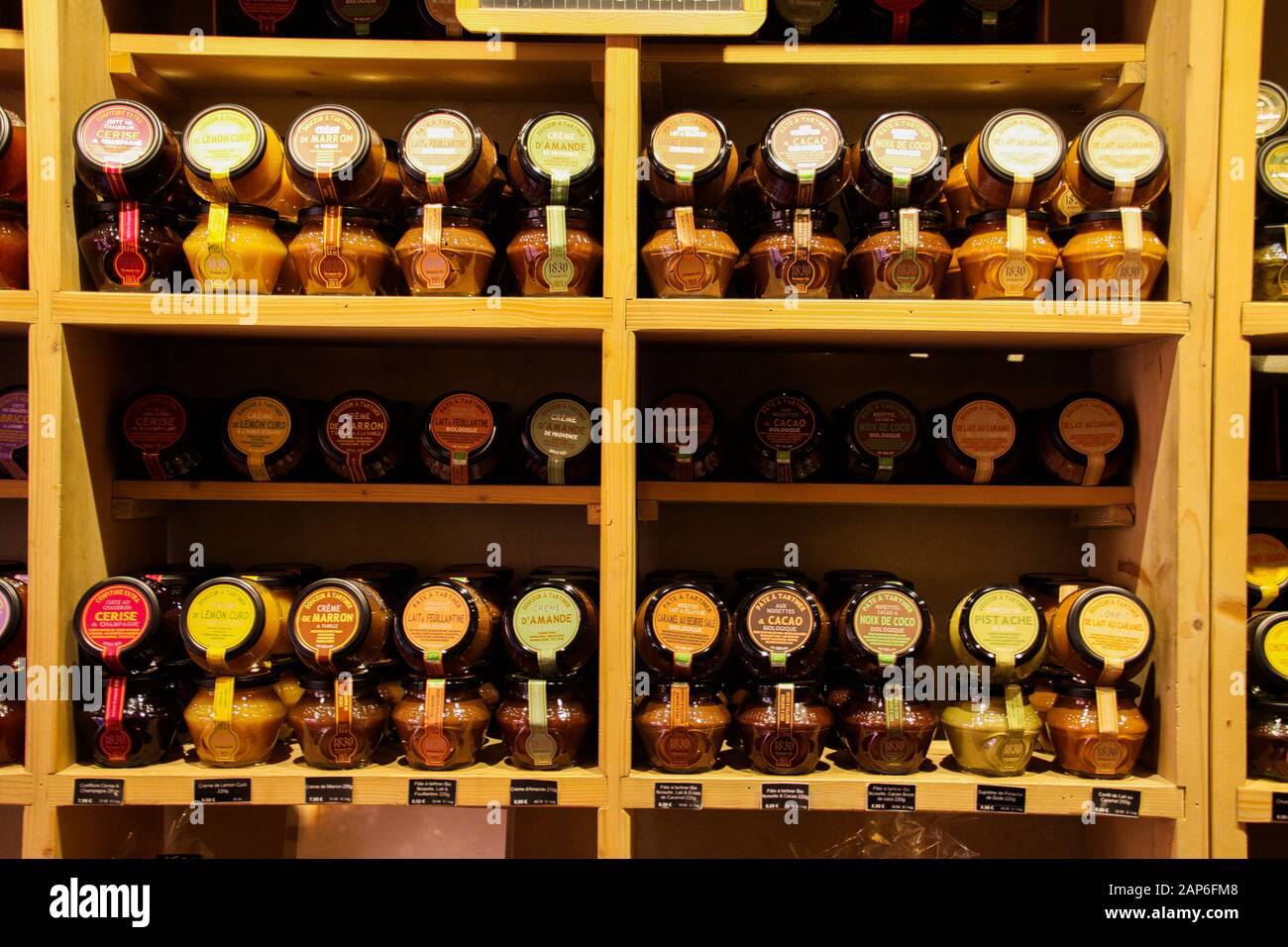 Roussillon (Provence), France - October 2. 2019: View on shelf with ...