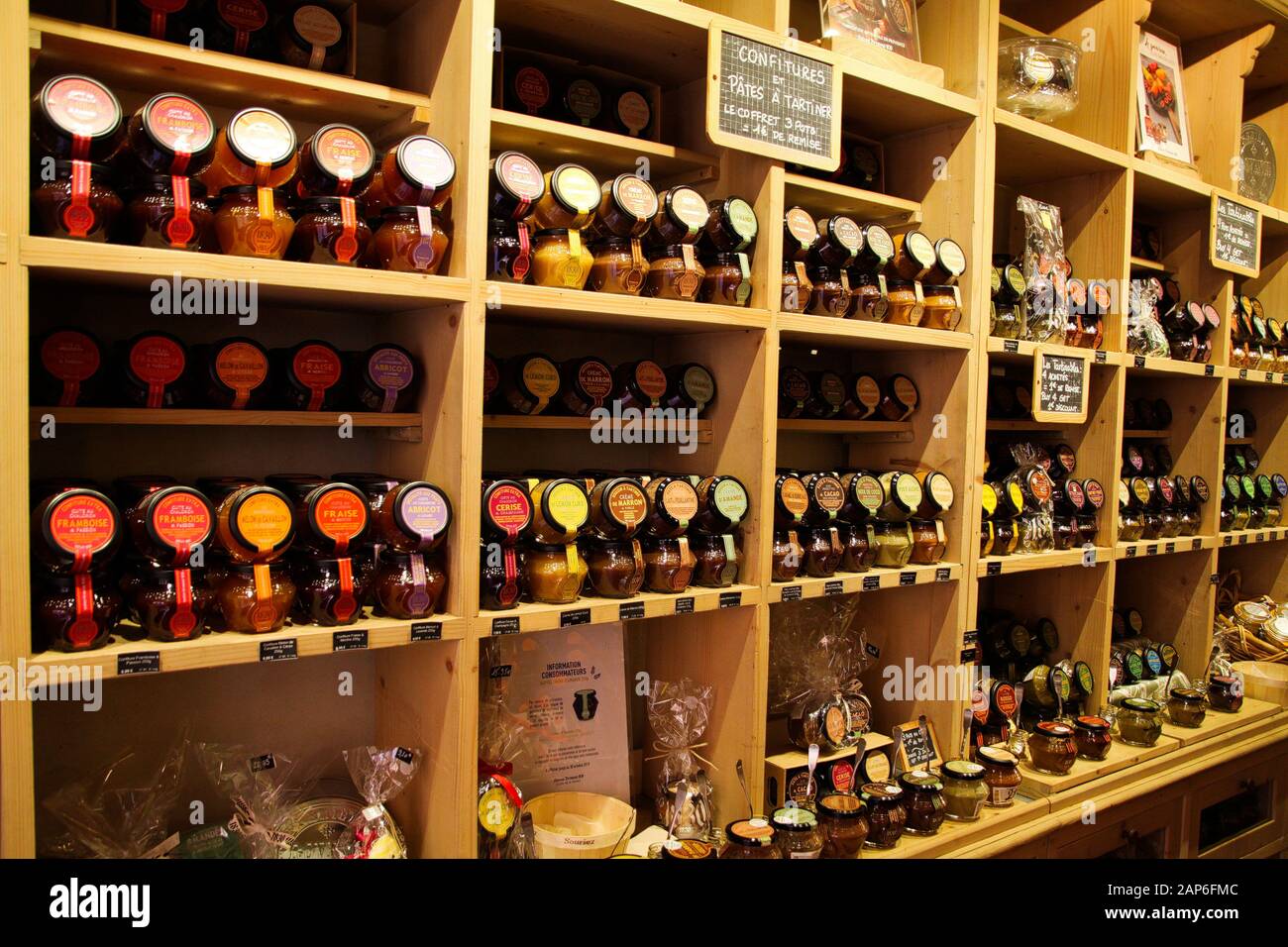 Roussillon (Provence), France - October 2. 2019: View on shelf with ...