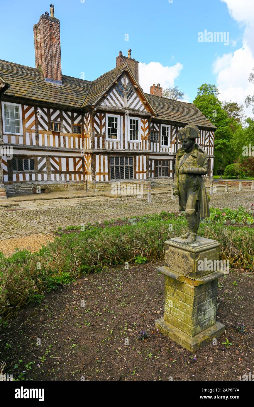 A statue of Napoléon Bonaparte in the garden of Adlington Hall, a ...