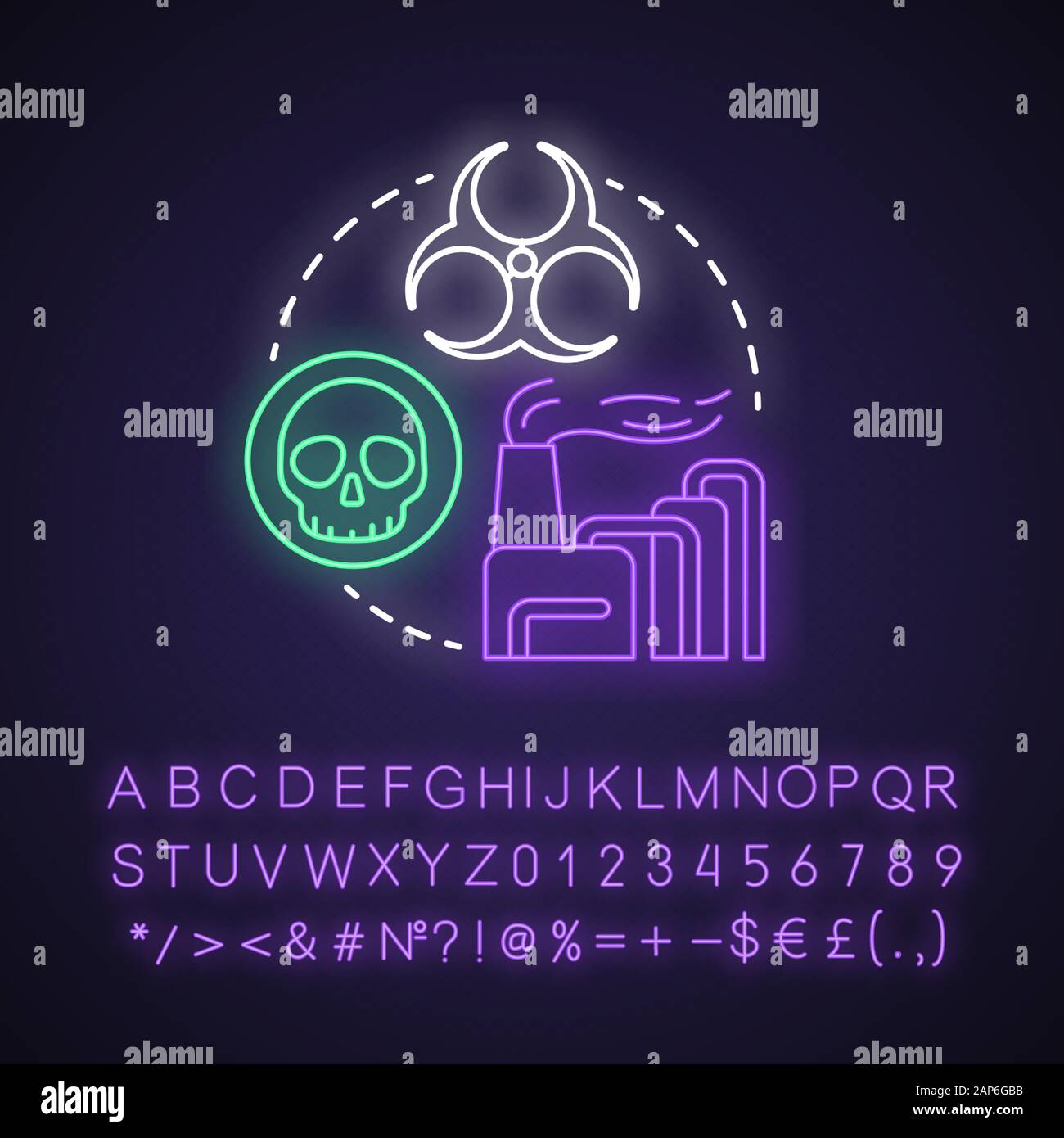 Environmental crime neon light concept icon. Ecological disaster idea ... Environmental crime neon light concept icon. Ecological disaster idea ...