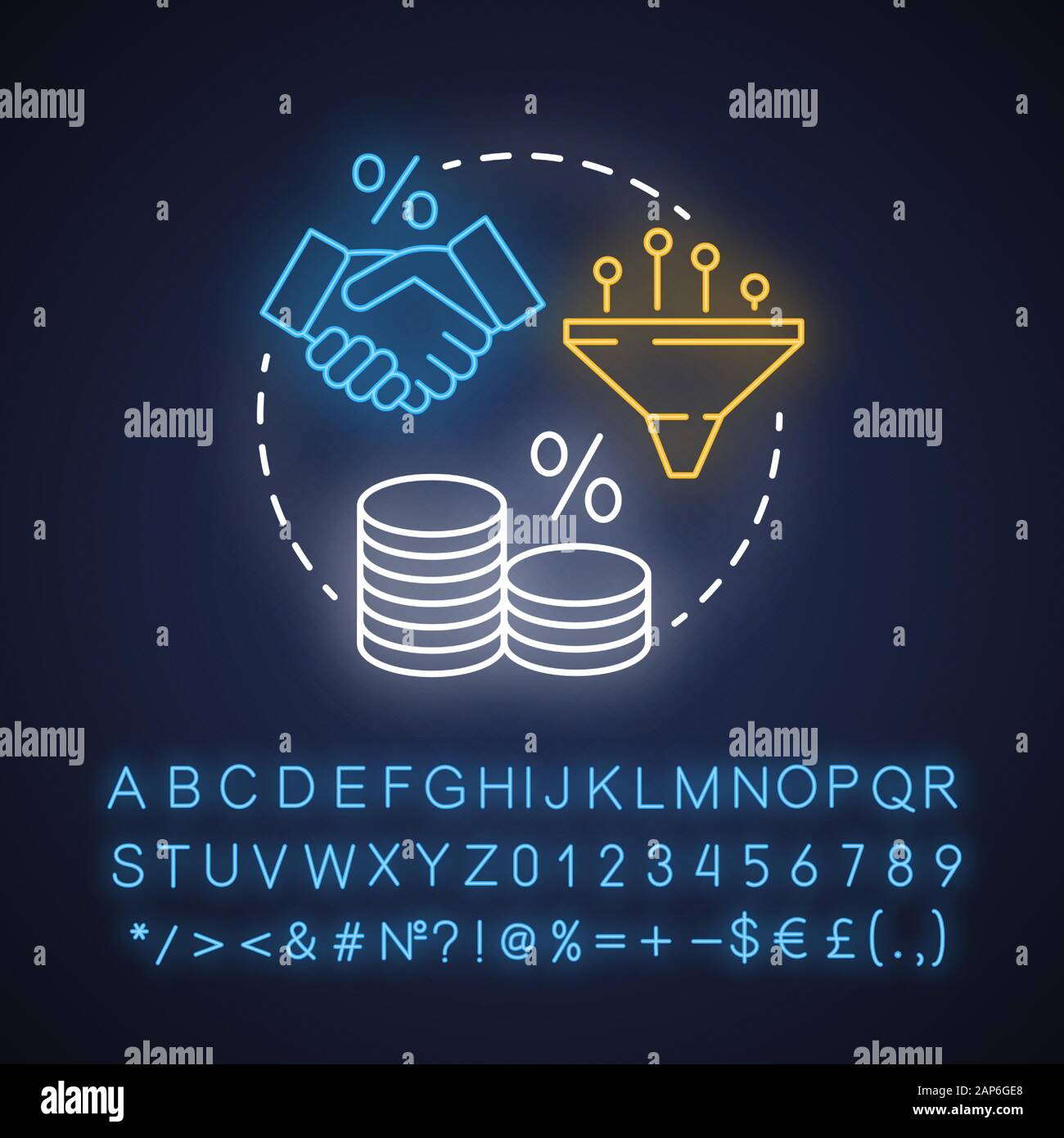 Tax rate neon light concept icon. Taxable income idea. Pay percentage ...