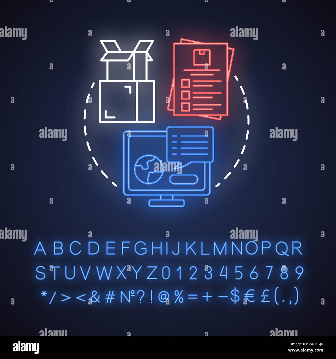 Illuminated parcels Stock Vector Images - Alamy