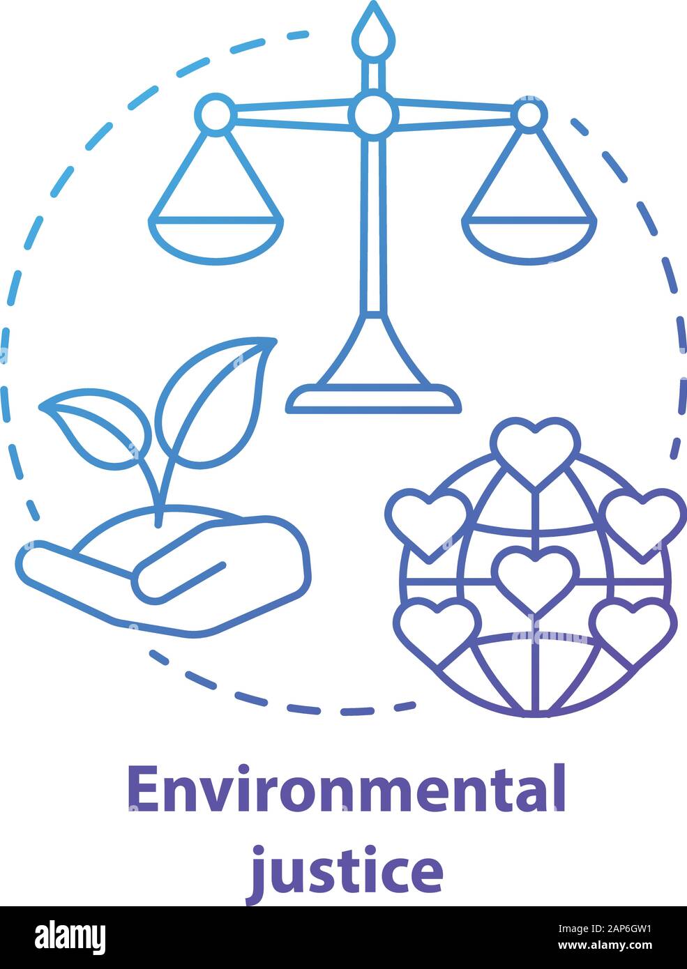 Environmental justice concept icon. Equitable attitude towards earth ...