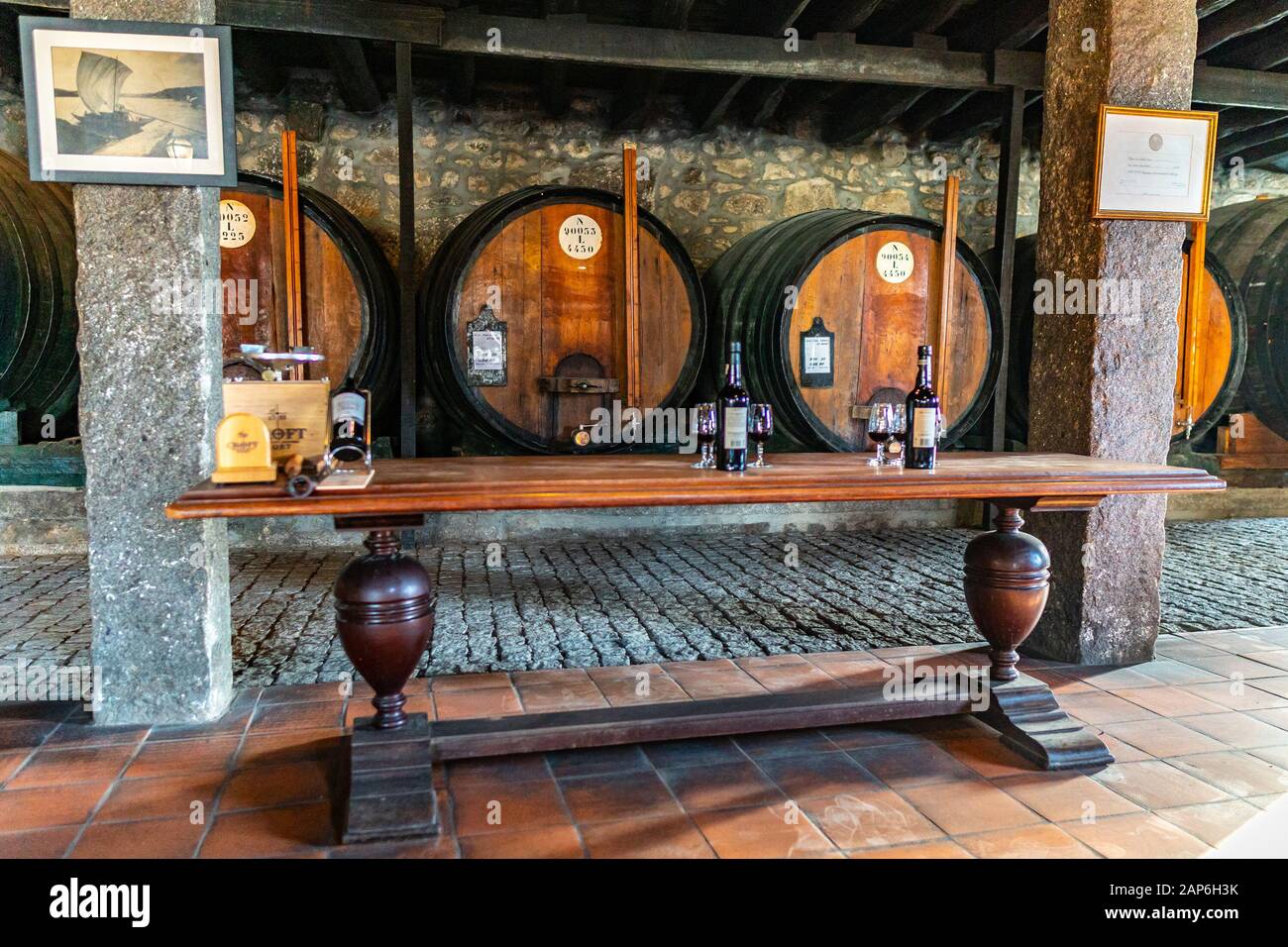 Porto Croft Port Wine Cellar Picturesque Interior View of Wine Barrels ...