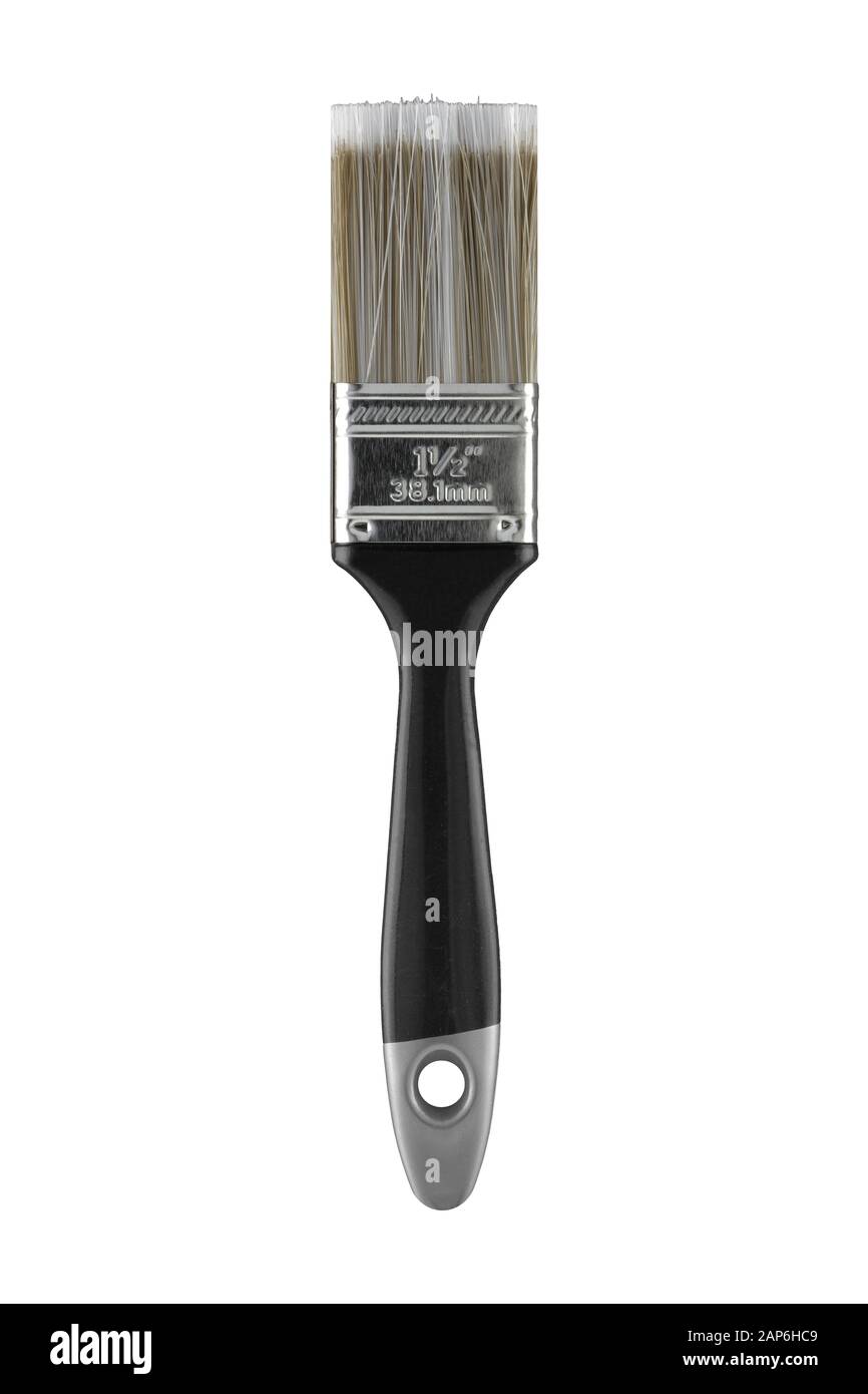 A 1 1/2" 38.1mm one and a half inch decorators paint brush on white ...