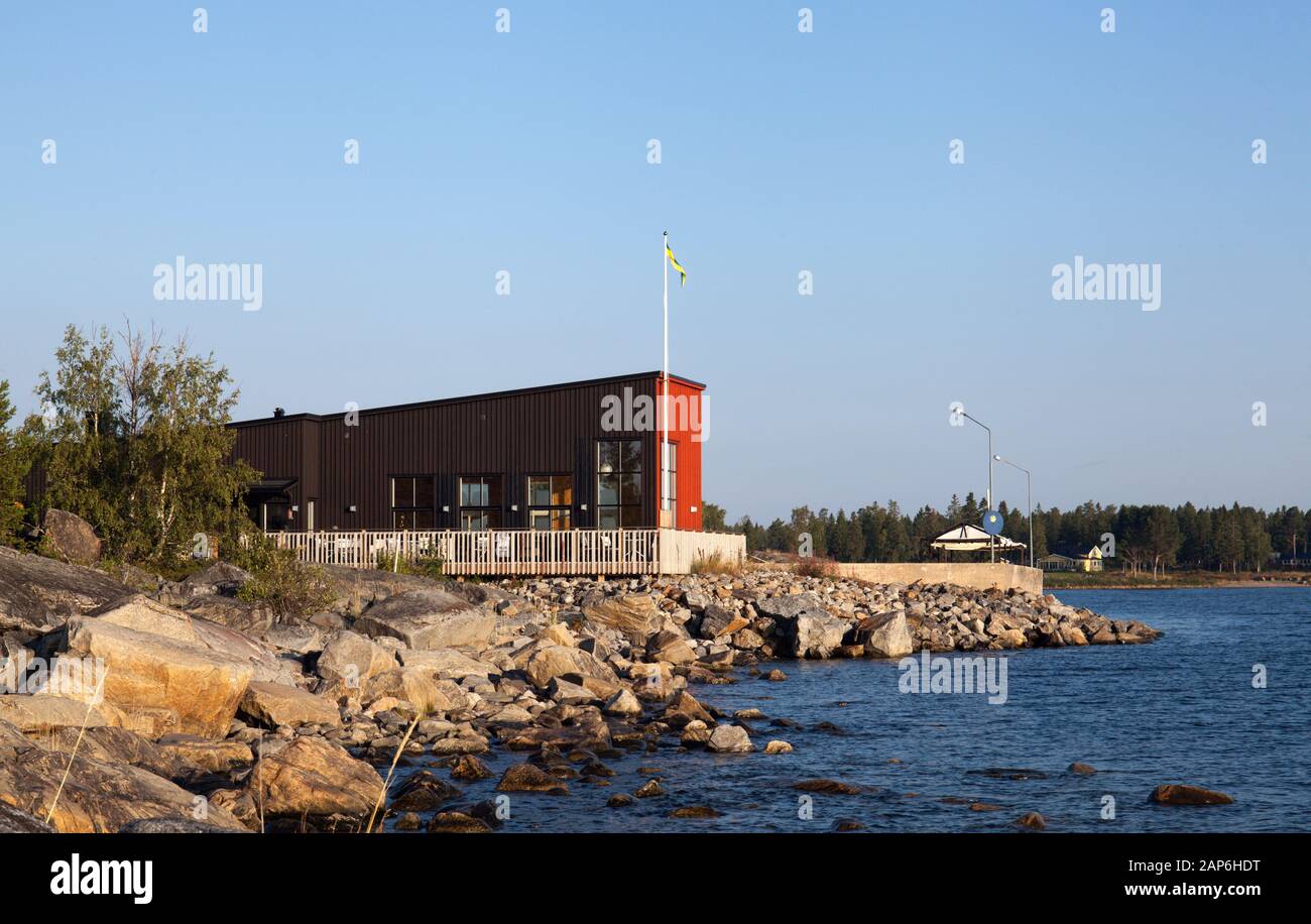 NORDMALING, SWEDEN ON SEPTEMBER 01, 2019. Early morning at Café Lotsen ...