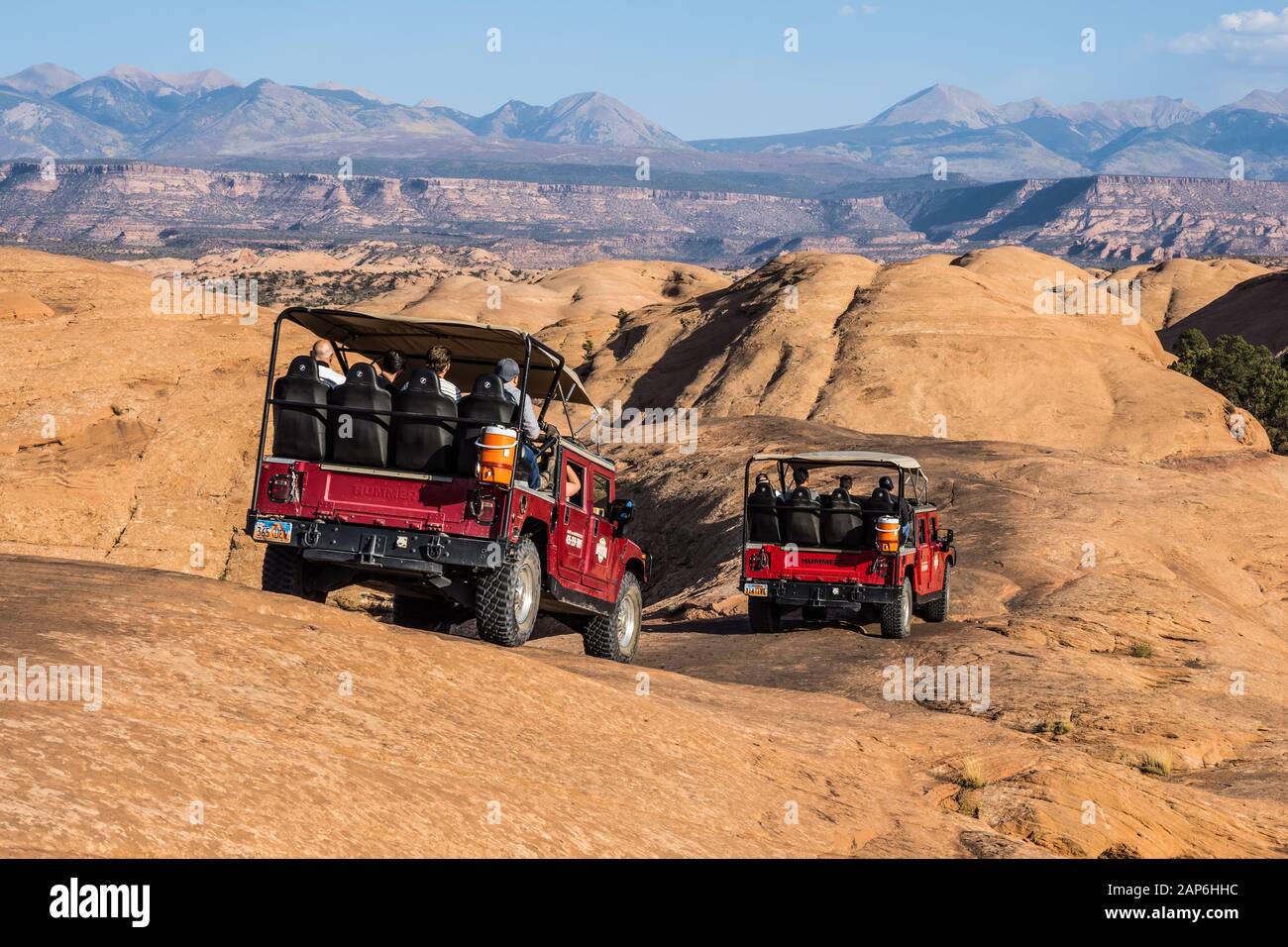 A 4x4 Hummer tour on the Hell's Revenge Trail in the Sandflats ...