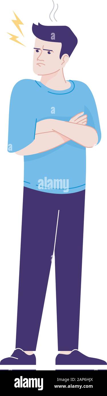 Arms crossed line of people angry Stock Vector Images - Alamy