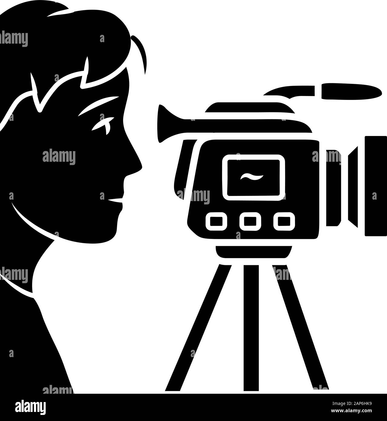 Filming cameraman journalist Stock Vector Images - Alamy