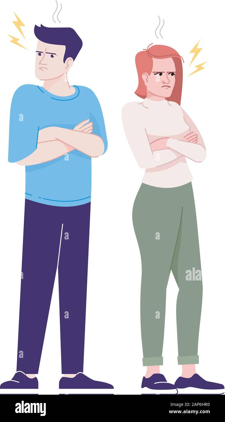 Boy ignoring friend Stock Vector Images - Alamy