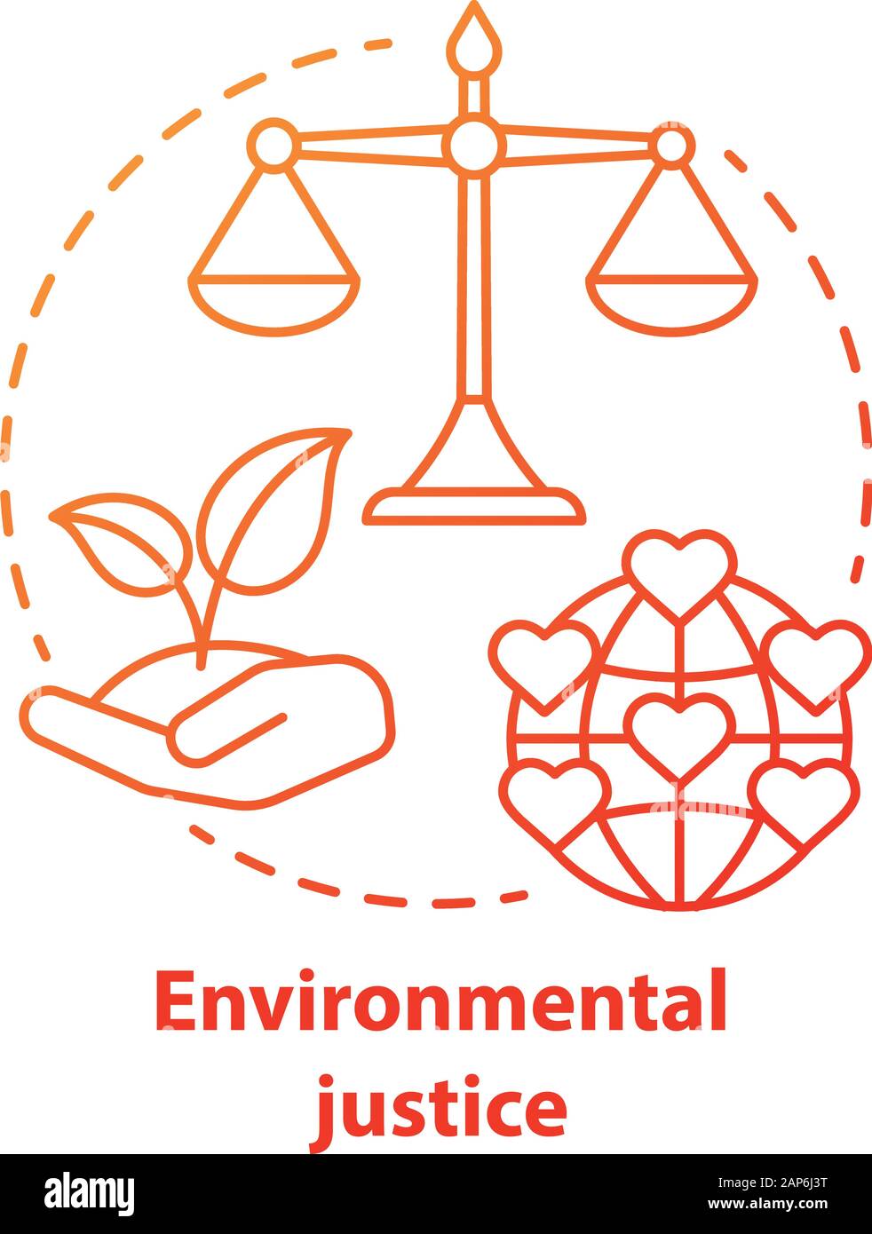 Environmental justice concept icon. Equitable attitude towards earth ...