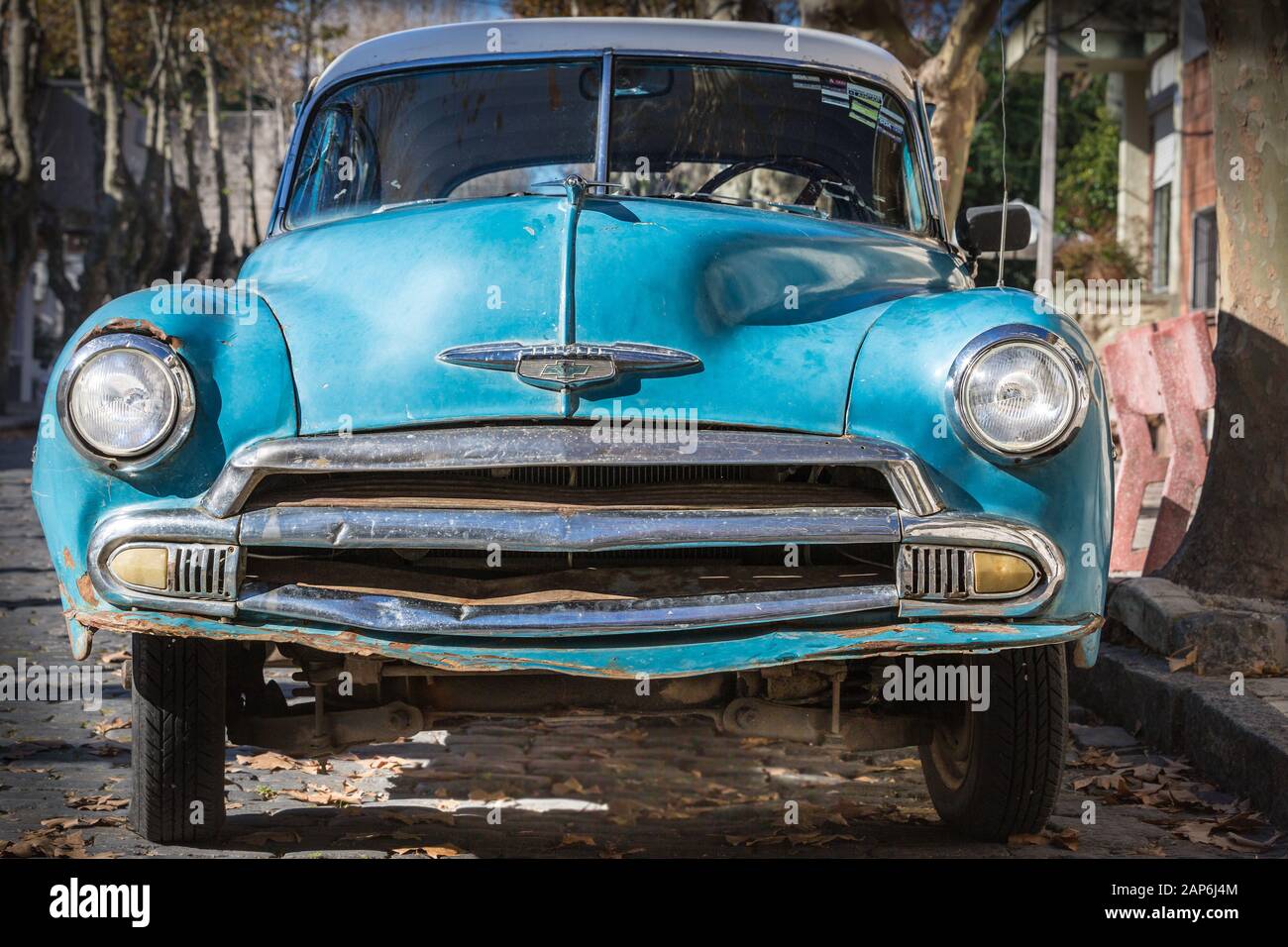 Light blue vintage cars hi-res stock photography and images - Alamy
