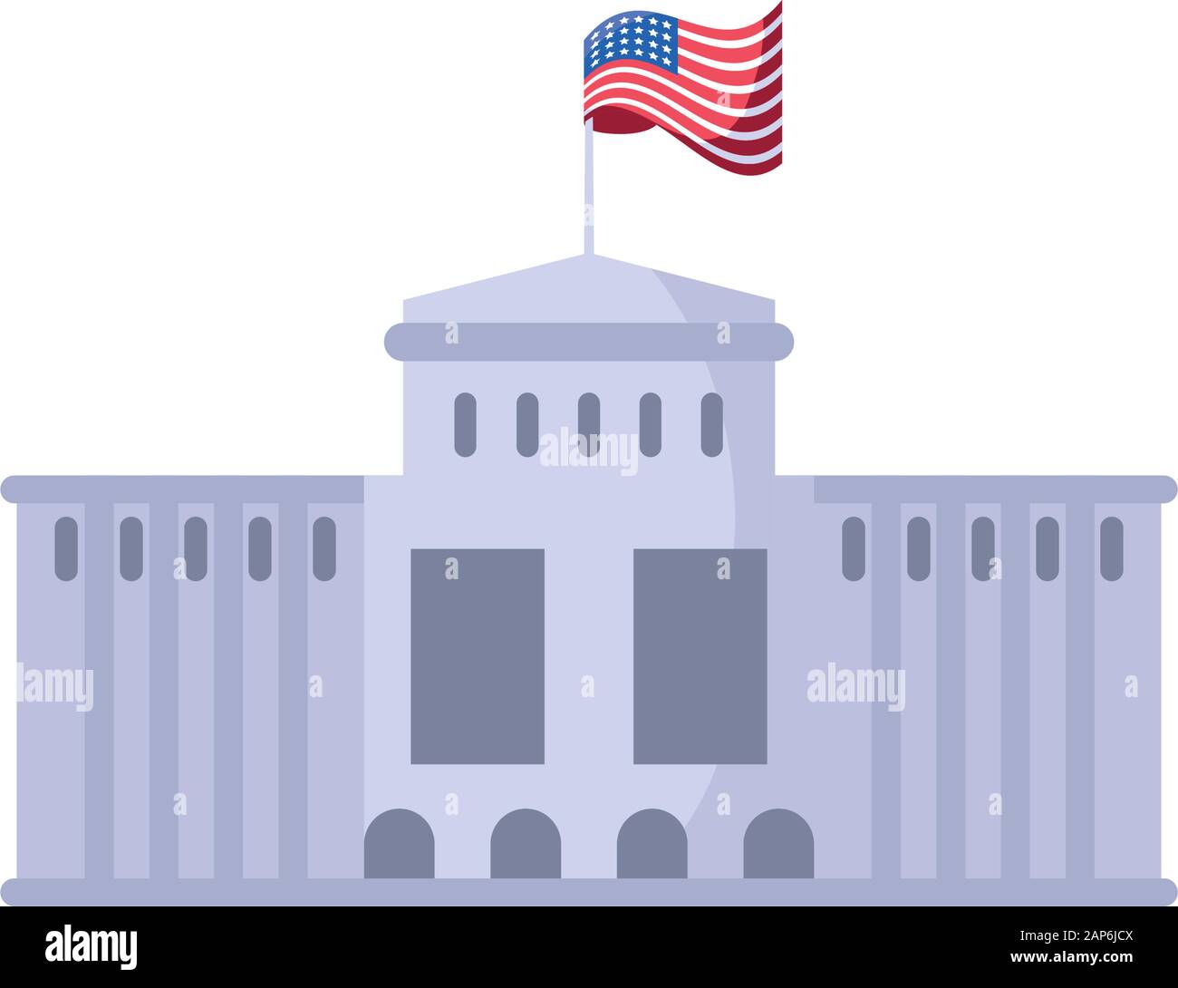 Usa flag outside building design, United states america independence ...