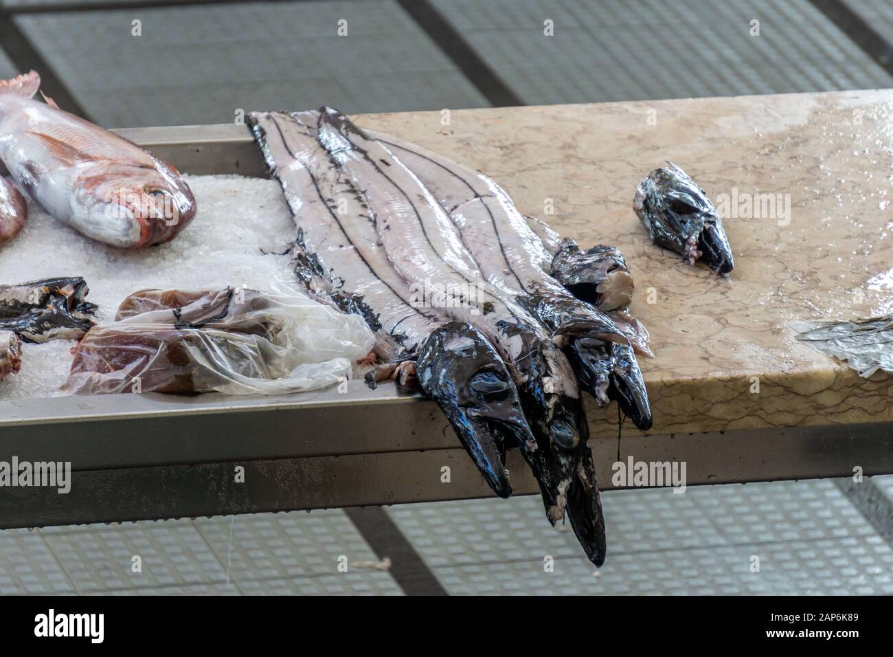 Fresh fish ready for sale in a fish market Stock Photo - Alamy