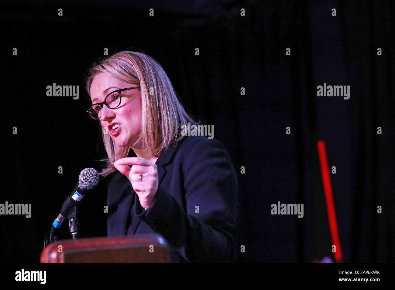 Labour leadership candidate Rebecca Long-Bailey speaks to supporters at ...