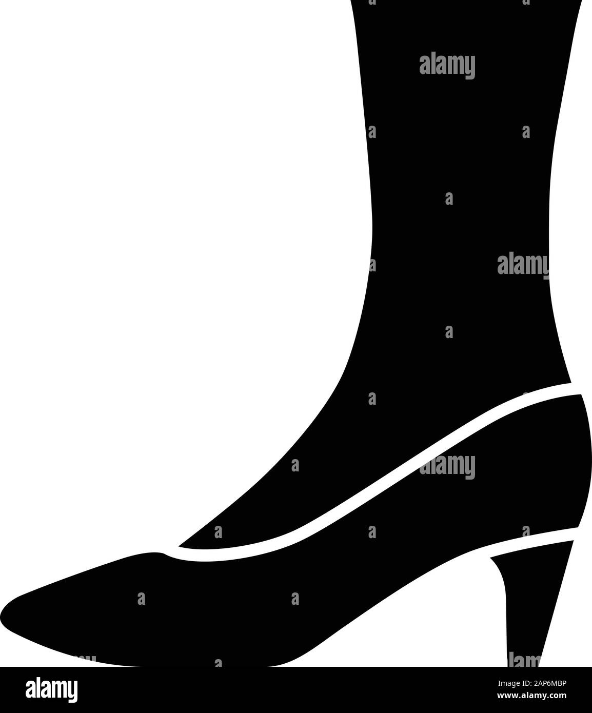 Black kitten heels Stock Vector Images - Alamy