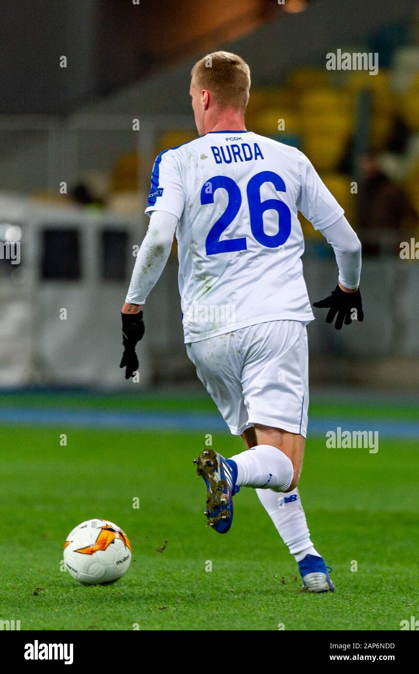 Kiev - Mar 14, 2019: Mykyta Burda 26. Dynamo Kyiv - Chelsea London ...