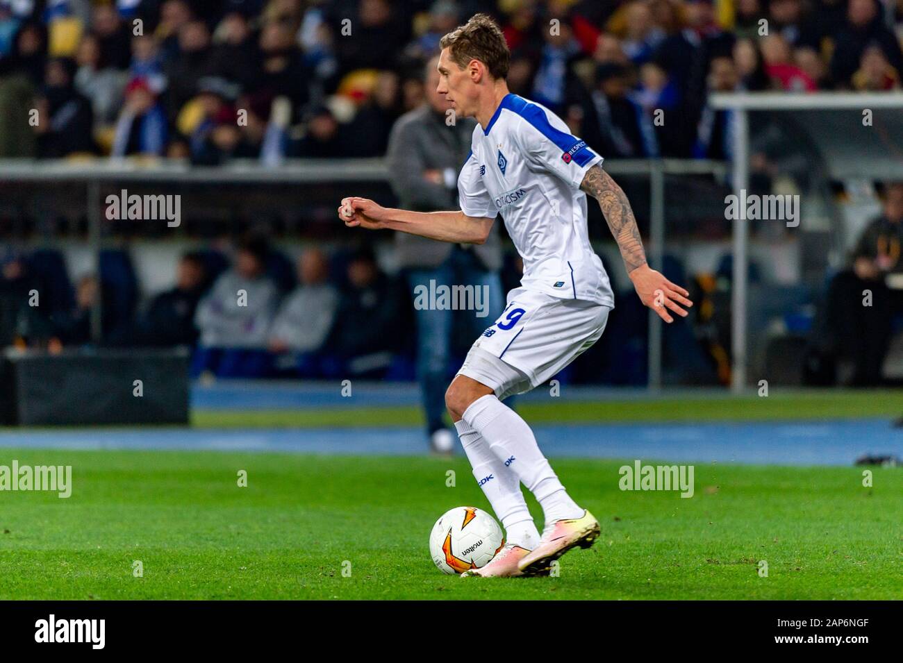 Kiev - Mar 14, 2019: Denys Garmash 19. Dynamo Kyiv - Chelsea London ...