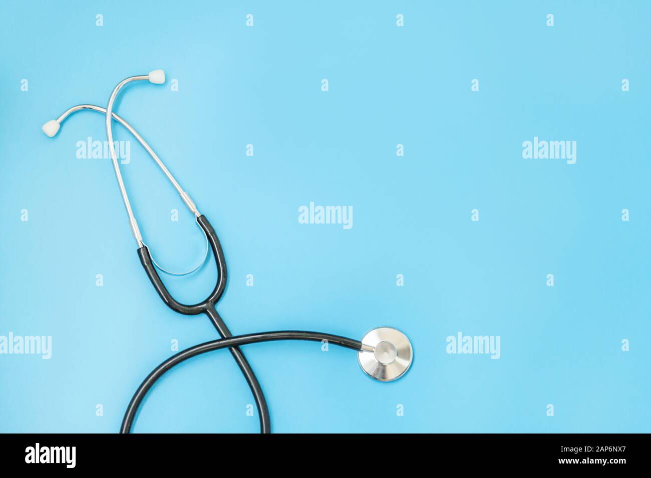 Simply minimal design with medicine equipment stethoscope or phonendoscope isolated on trendy ...