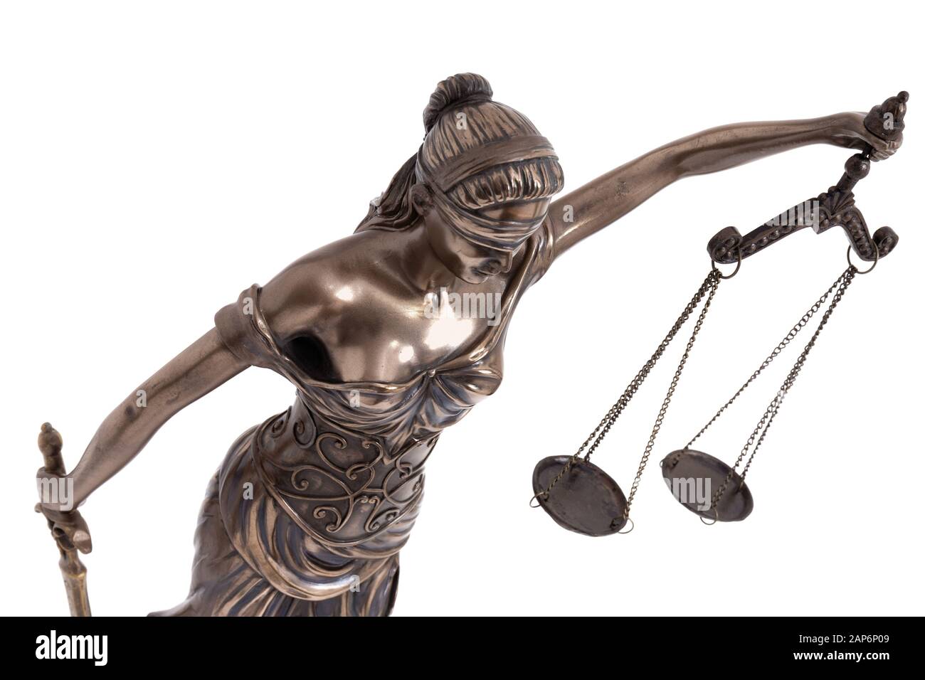 Sculpture goddess holding scales justice High Resolution Stock ...