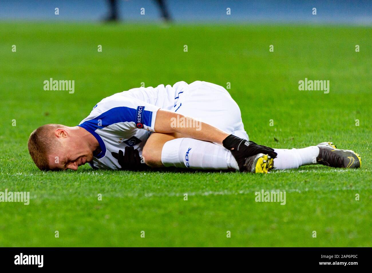 Kiev - Mar 14, 2019: Mykyta Burda 26. Dynamo Kyiv - Chelsea London ...