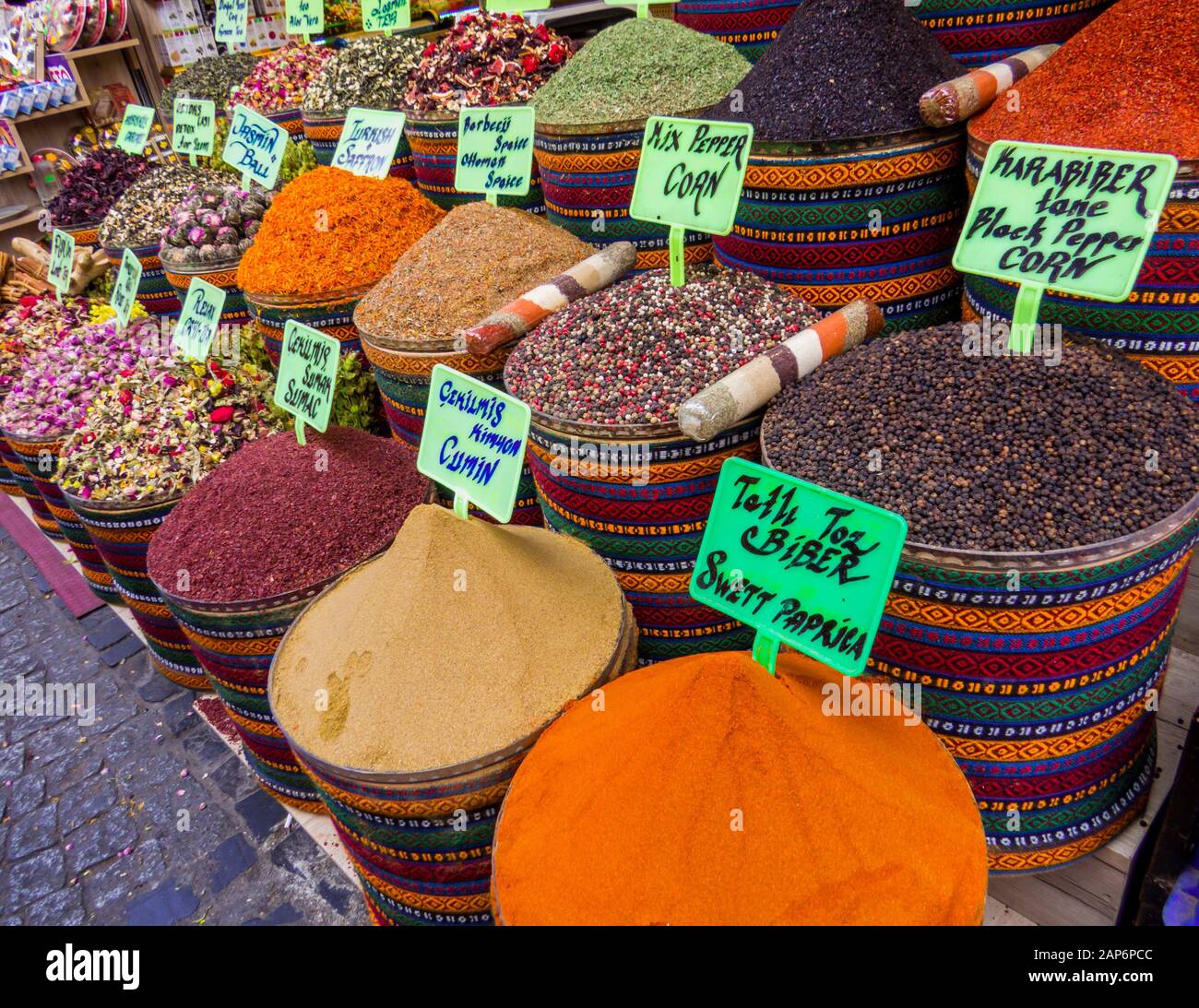 Turkish Spices in Istanbul, Turkey Stock Photo - Alamy