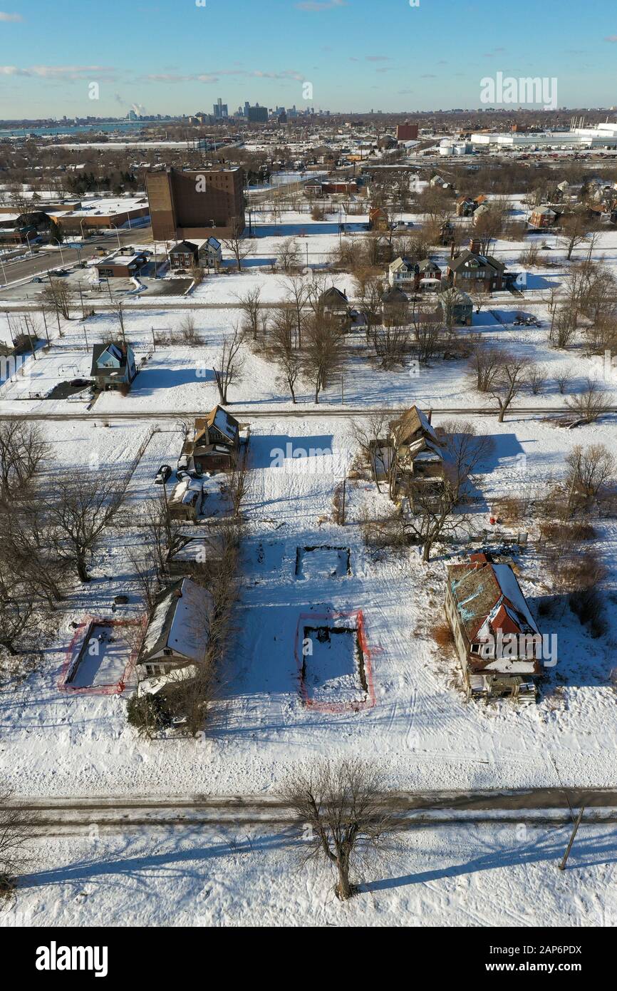 Detroit, Michigan - Huge sections of vacant land characterize many ...