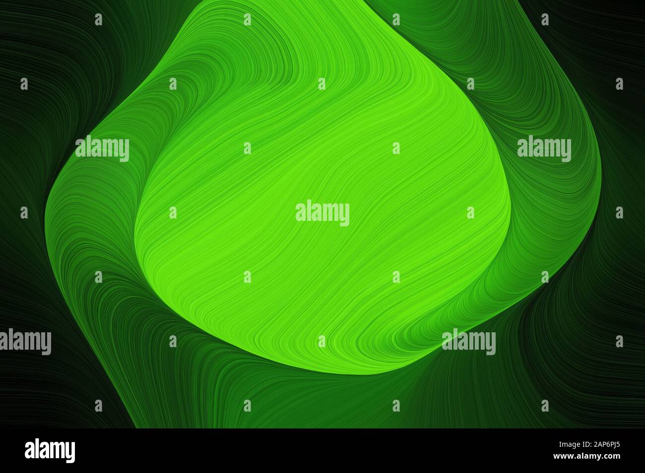 abstract fluid and curves canvas design with lawn green, very dark ...