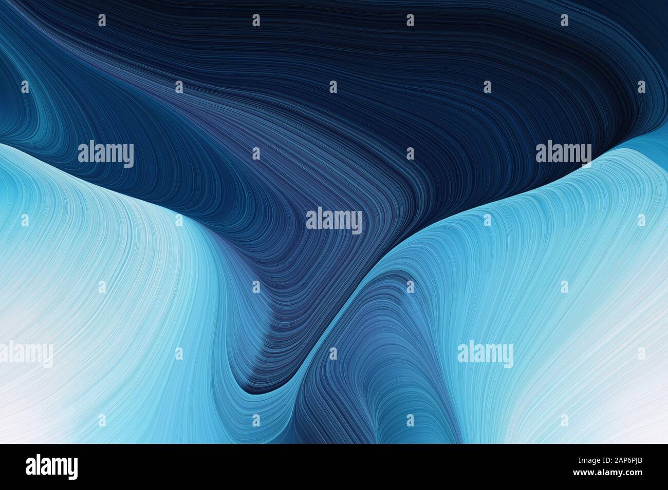 abstract clean and fluid design with very dark blue, sky blue and ...
