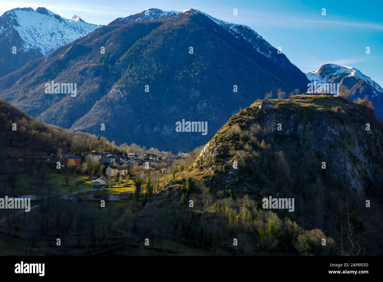 The tiny village of Olbier near Goulier, Vicdessos Valley, Ariege ...