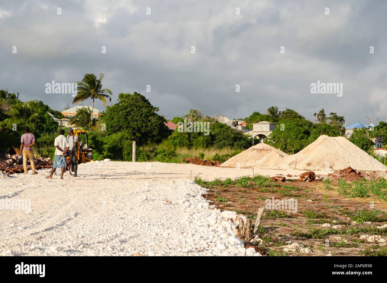 Men Gathering In Conference On Marl Road In Jamaica Stock Photo - Alamy