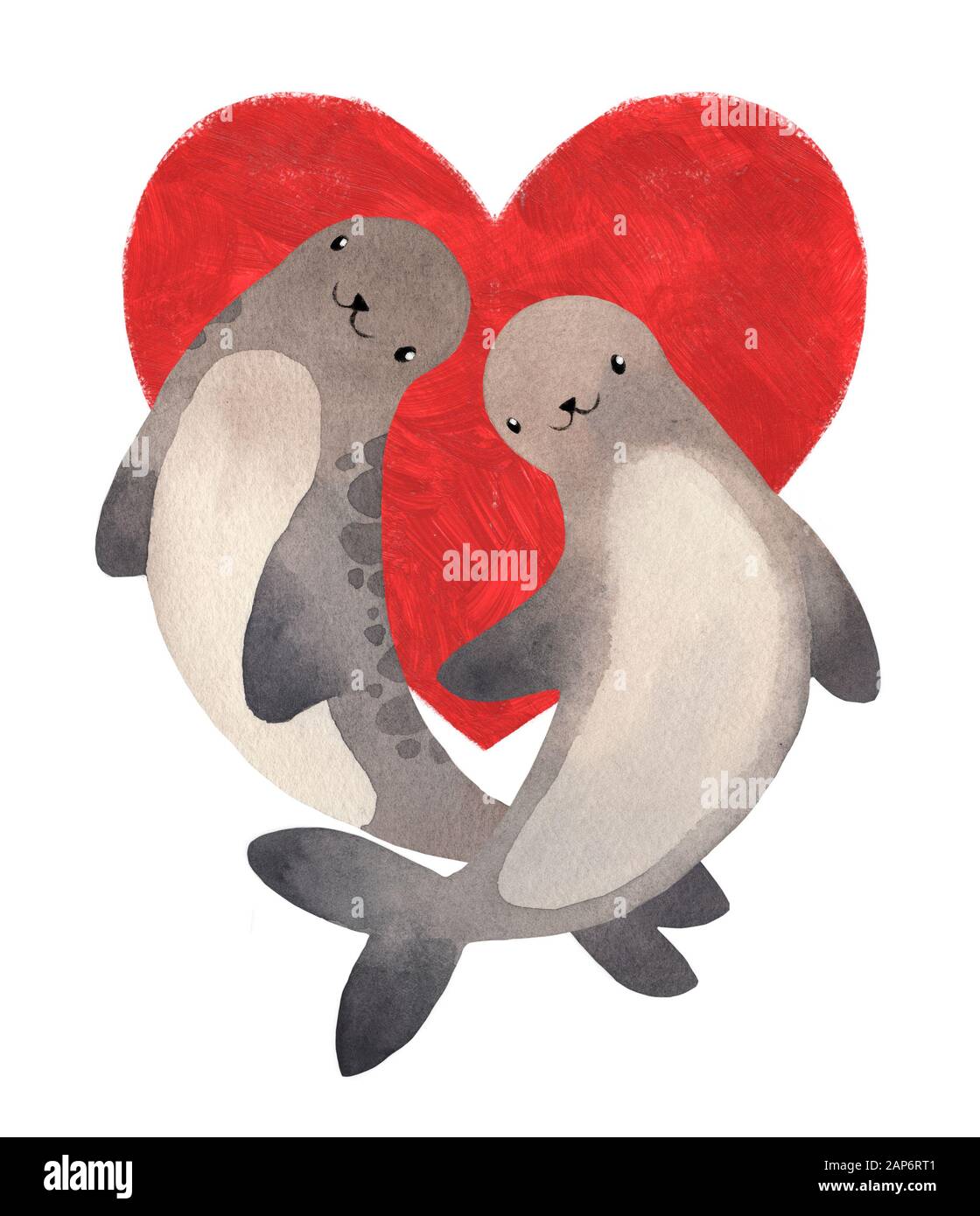 Valentine's Day template. Love and couple relationship watercolor ...