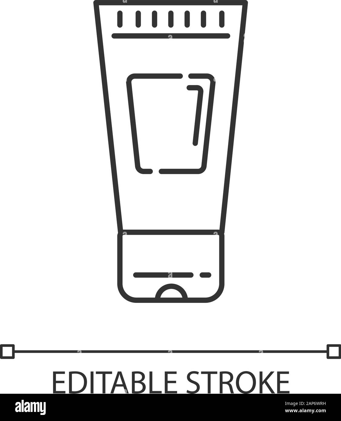 Body lotion linear icon. Depilation, waxing aftercare moisturizing ...