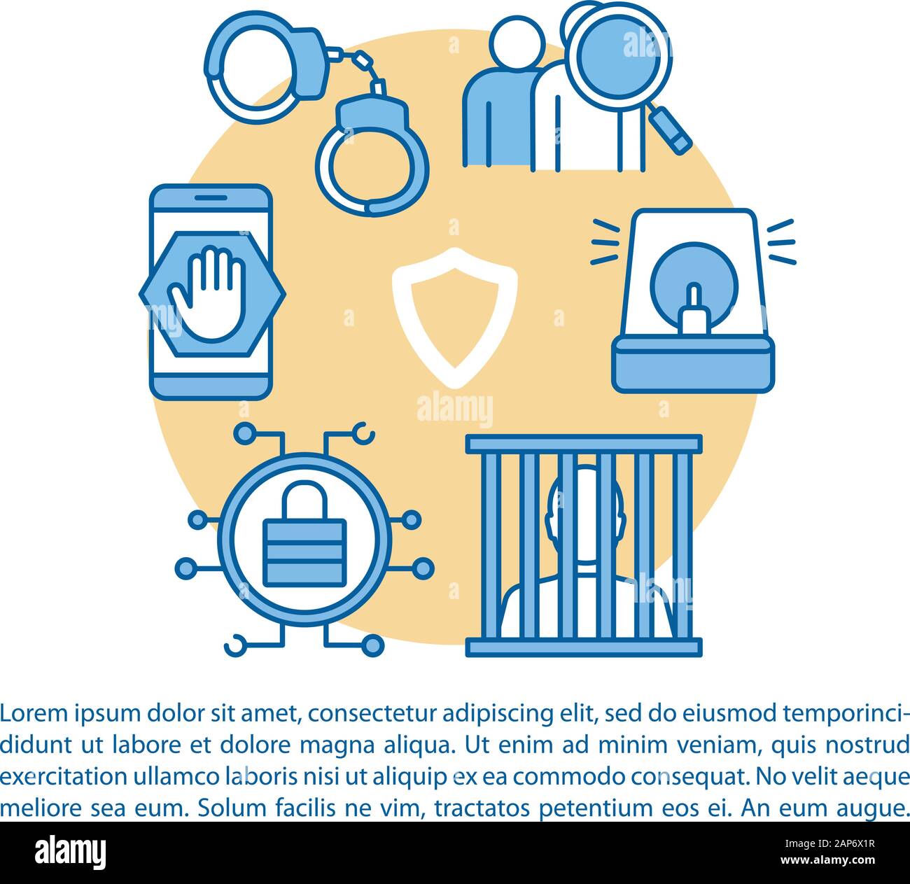 Scam prevention article page vector template. Fraud protection brochure ...