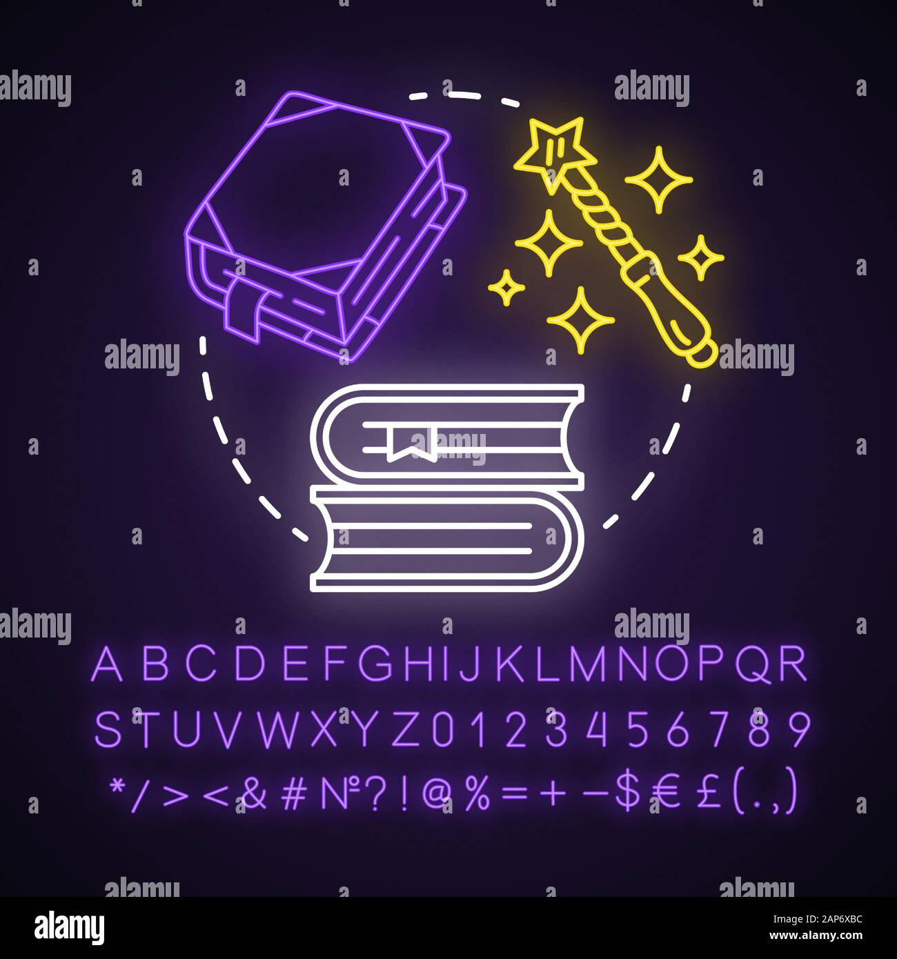 Legend neon light concept icon. Storytelling idea. Fables, fiction ...