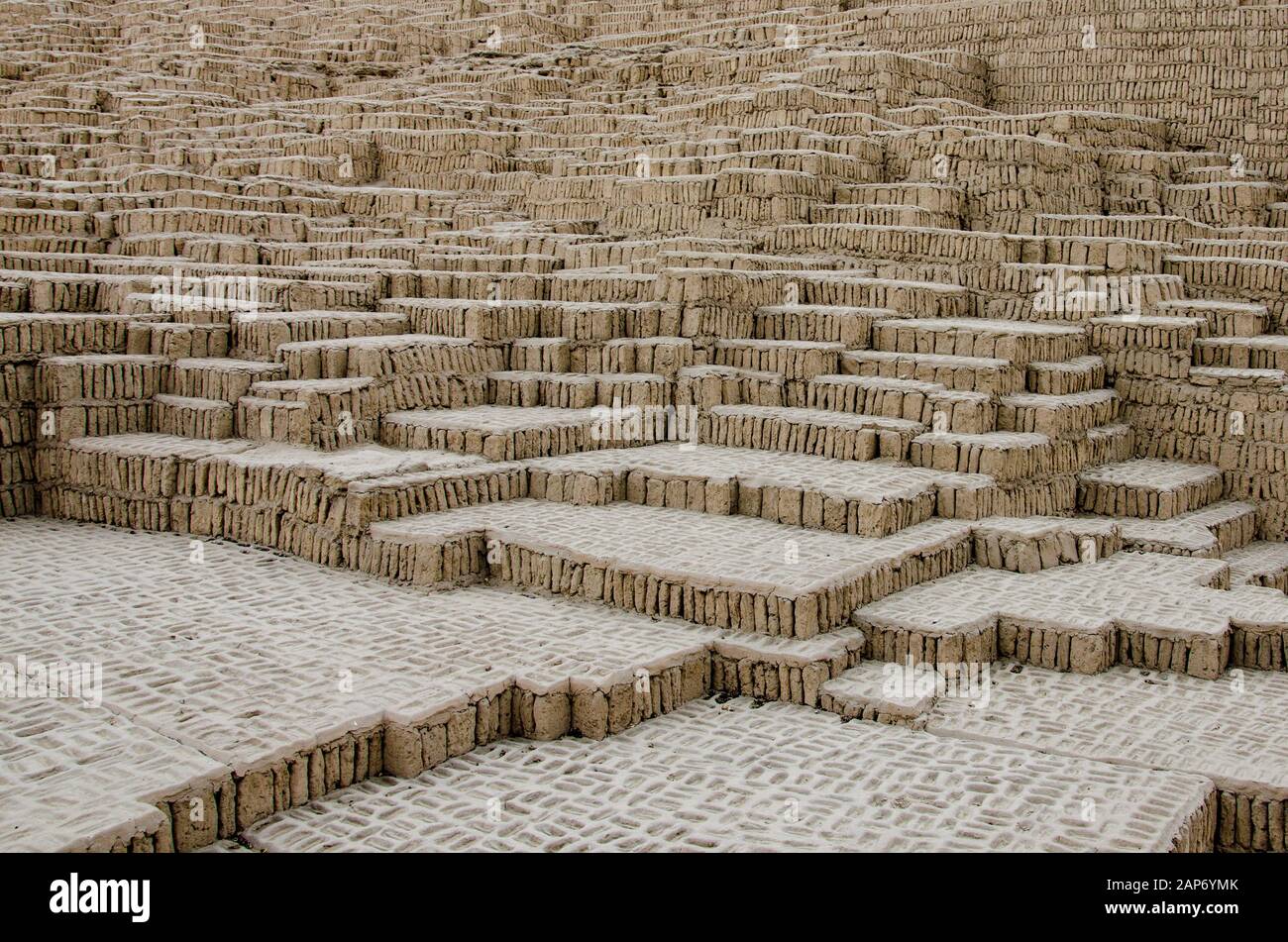 The pre-Inca adobe pyramid of Huaca Pucllana in Lima, Peru Stock Photo ...