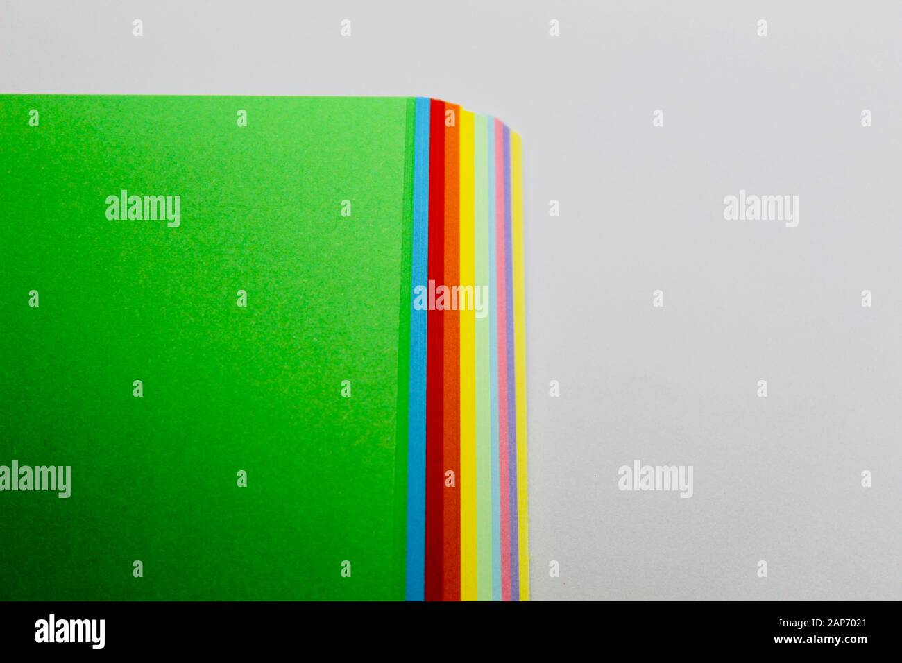 Stack of Coloured Paper Stock Photo - Alamy
