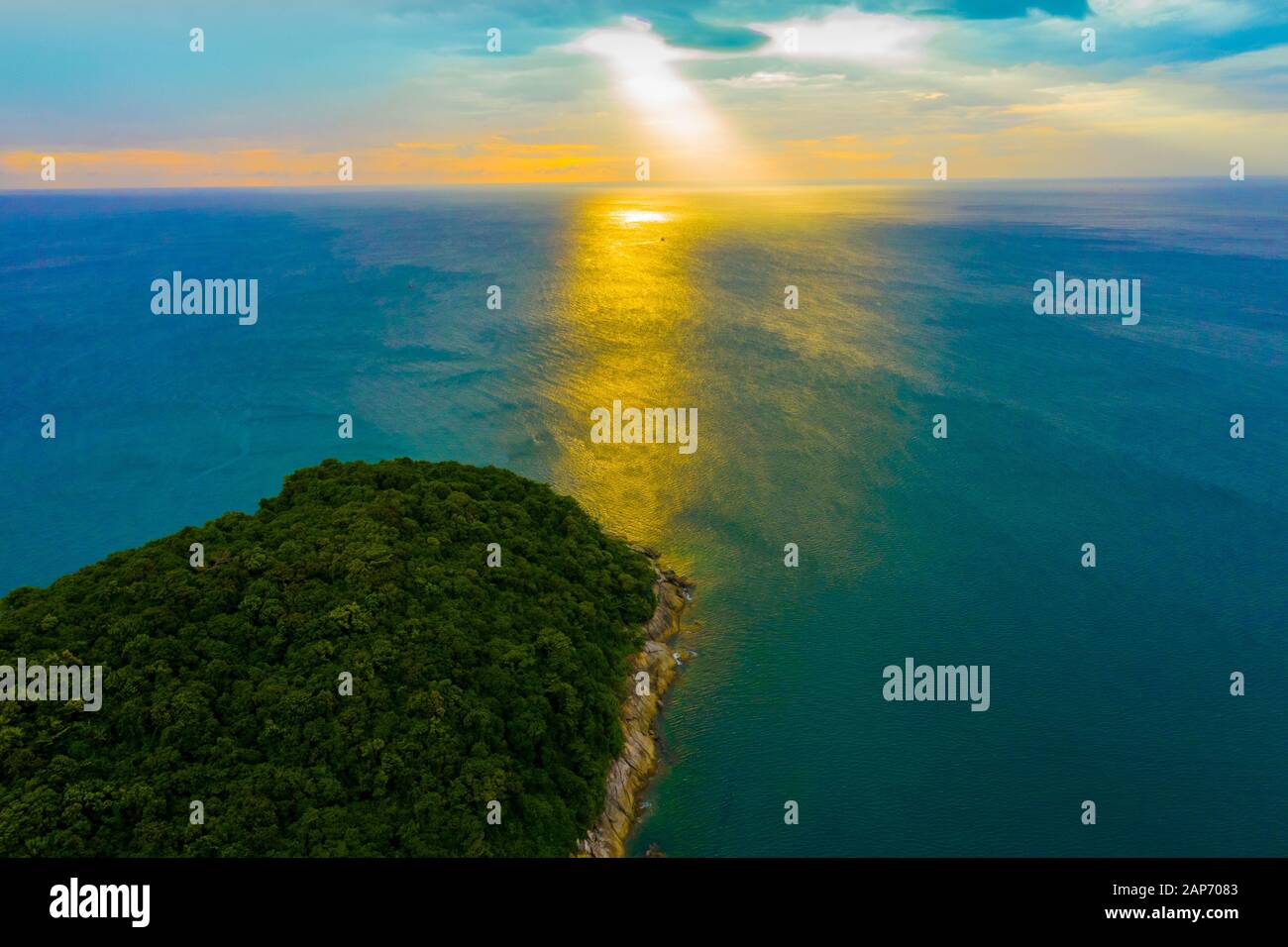Aerial island view of Ko Man, Thailand Stock Photo - Alamy
