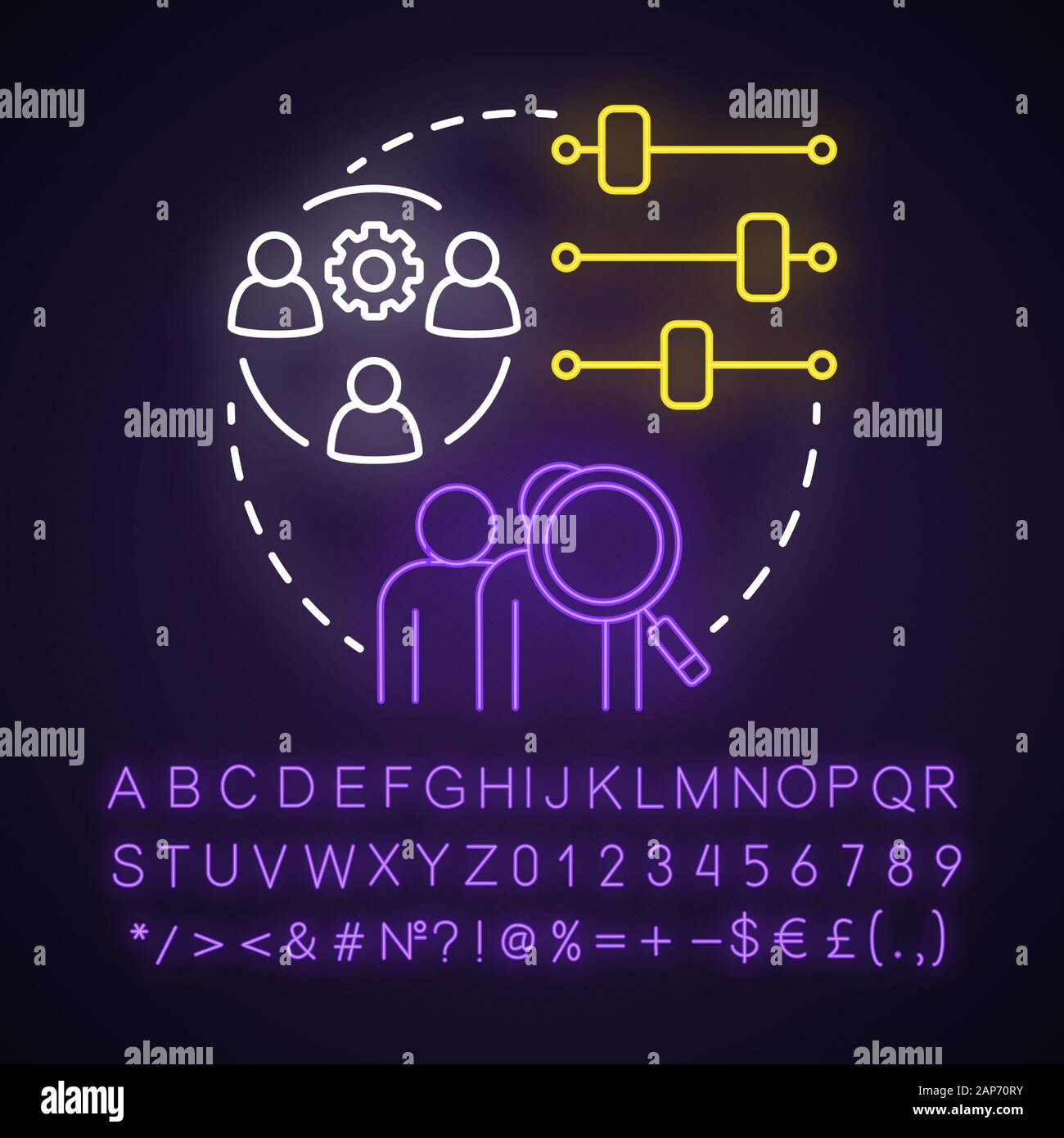 Select players number light concept icon. Teamwork idea. Choosing ...