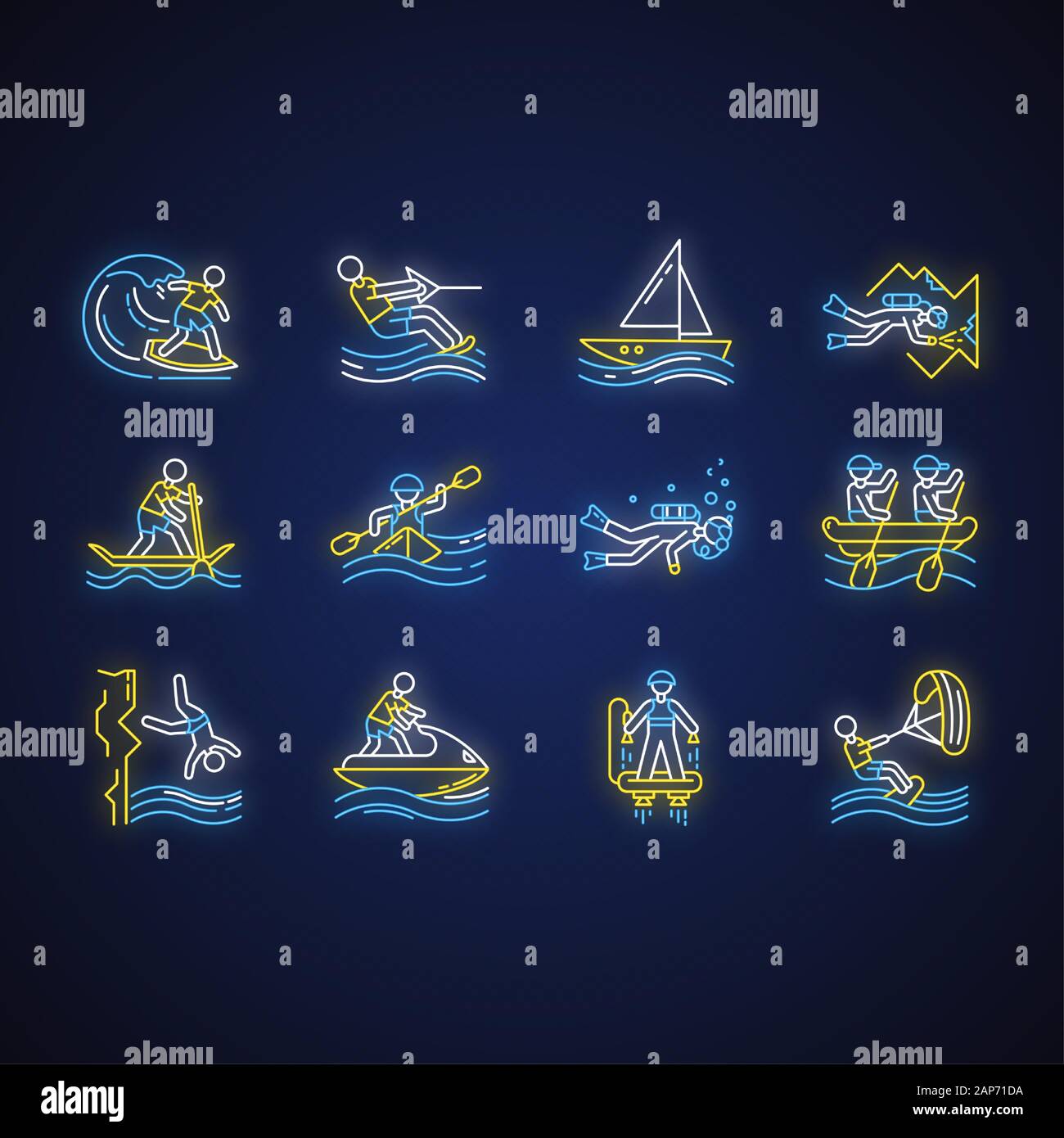 Cliff jumping into ocean Stock Vector Images - Alamy