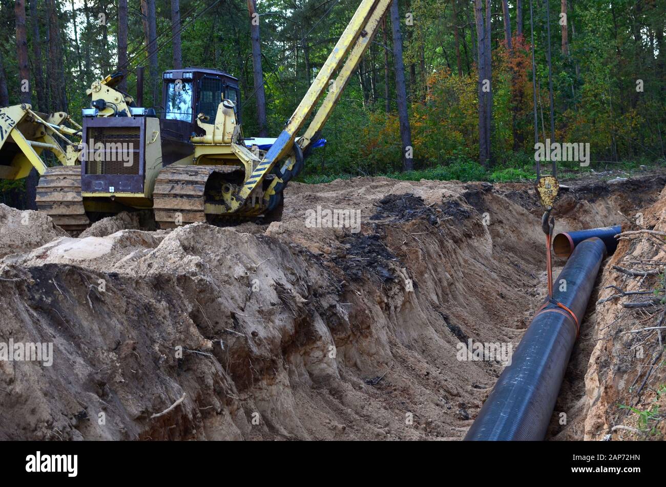 Pipelayer machine hi-res stock photography and images - Alamy