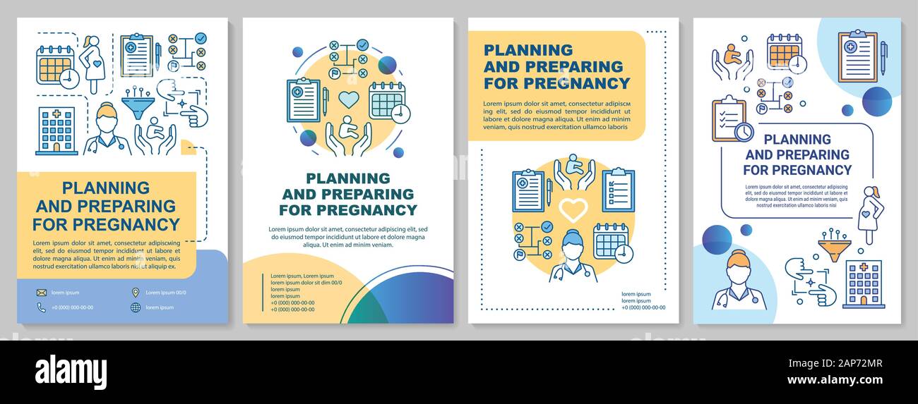 Planning and preparing for pregnancy brochure template. Flyer, booklet ...