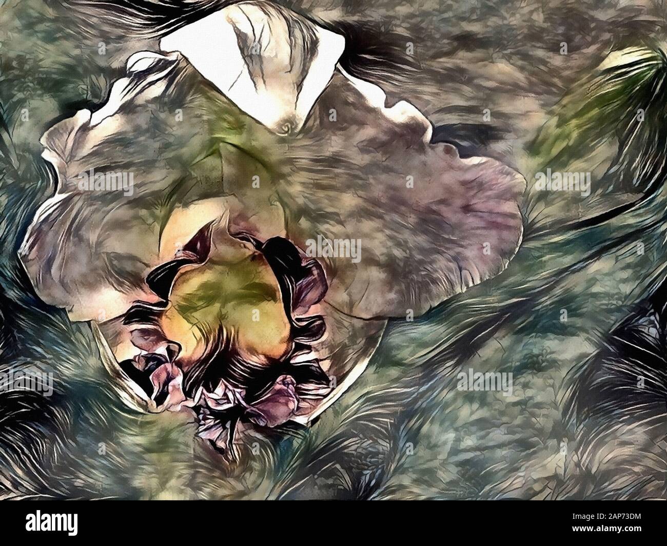 Abstract Iris Flower. 3D rendering Stock Photo - Alamy