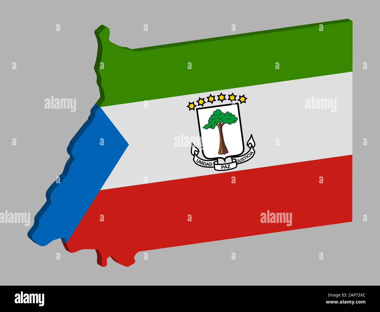 Equatorial Guinea Map Flag Vector 3D Stock Vector Image & Art - Alamy